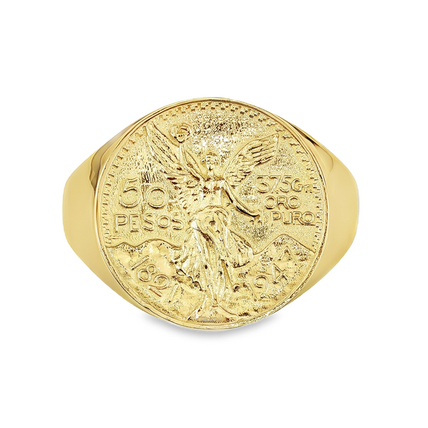 10KT Gold Centenario Round Ring – JDG Jewelers